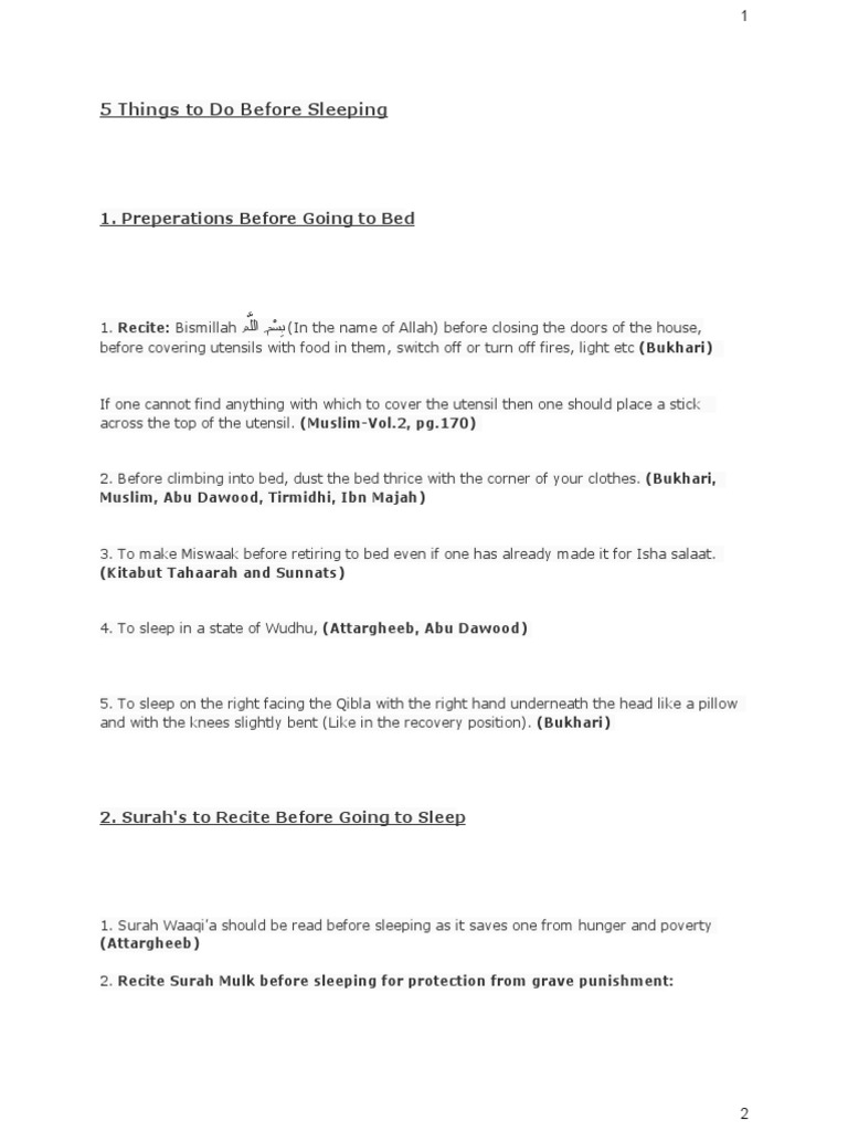 Dua Before Sleeping | PDF | Muhammad | Abrahamic Religions