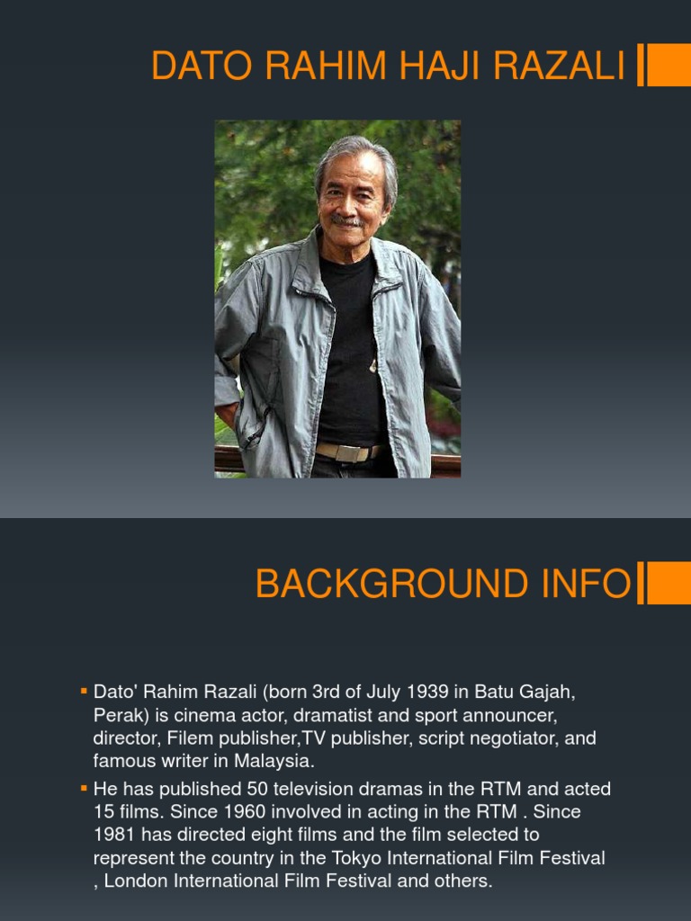 Dato' Rahim Razali: Filmography & Awards | PDF