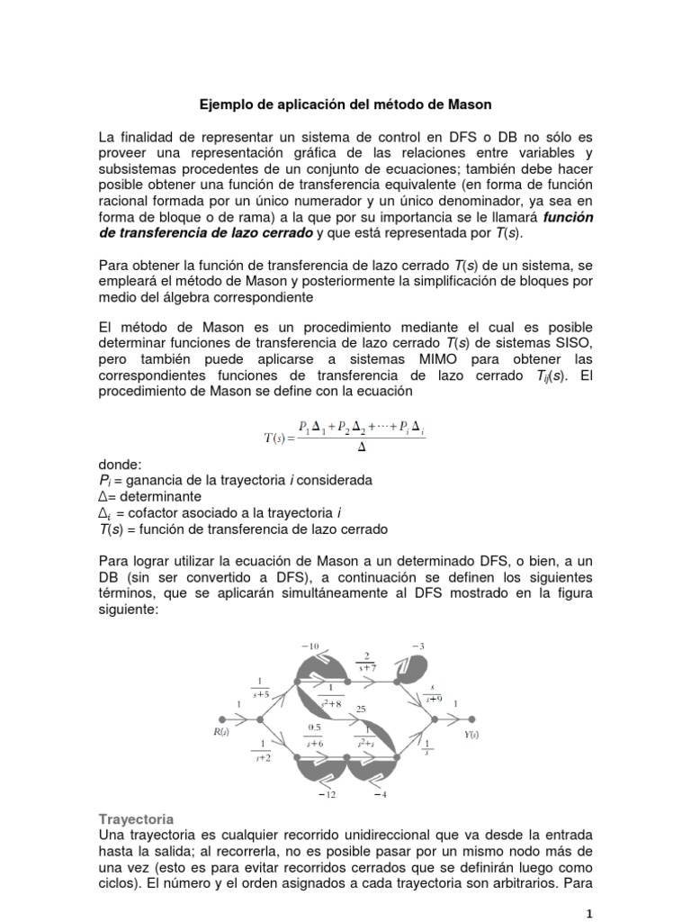 Ejemplo de Aplicación Del Método de Mason | PDF | Función (Matemáticas ...