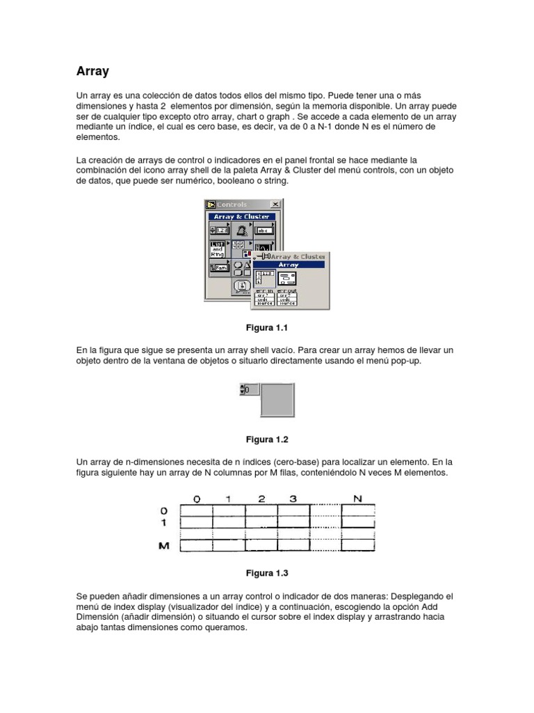 Labview Uso de Array y String | PDF