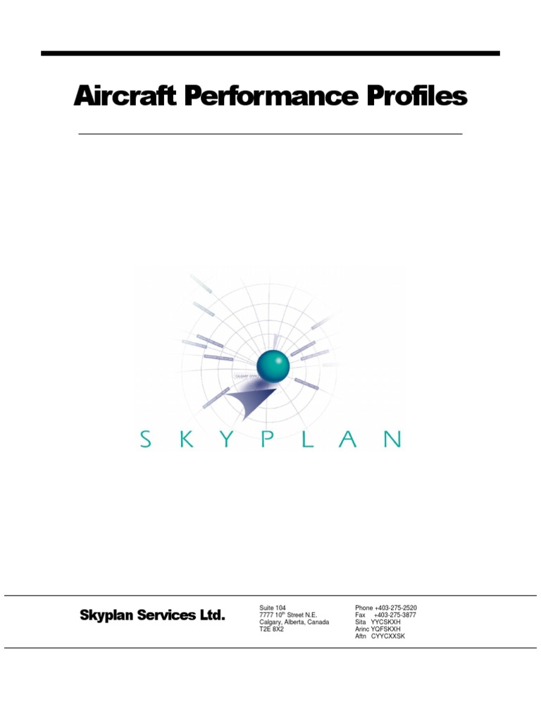 Aircraft Performance Profiles Overview | PDF | Airbus | Aerospace