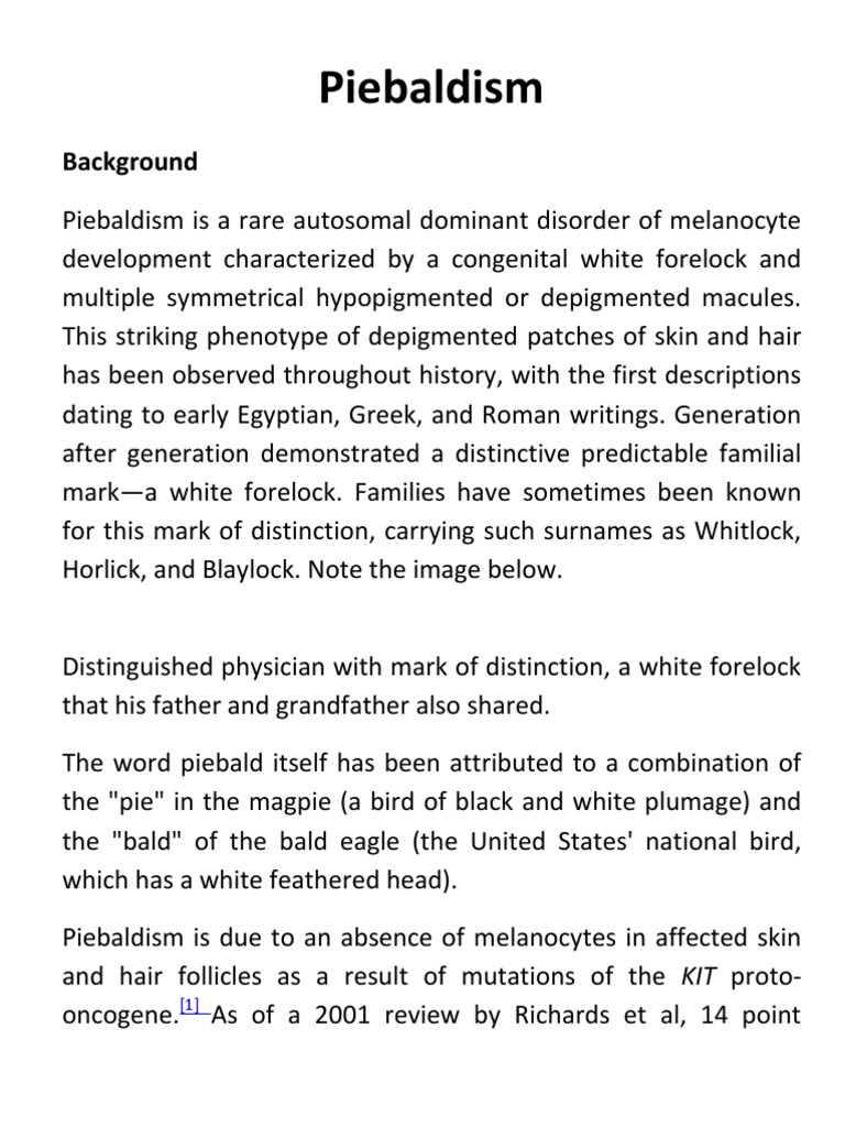 Piebaldism | Gene | Mutation
