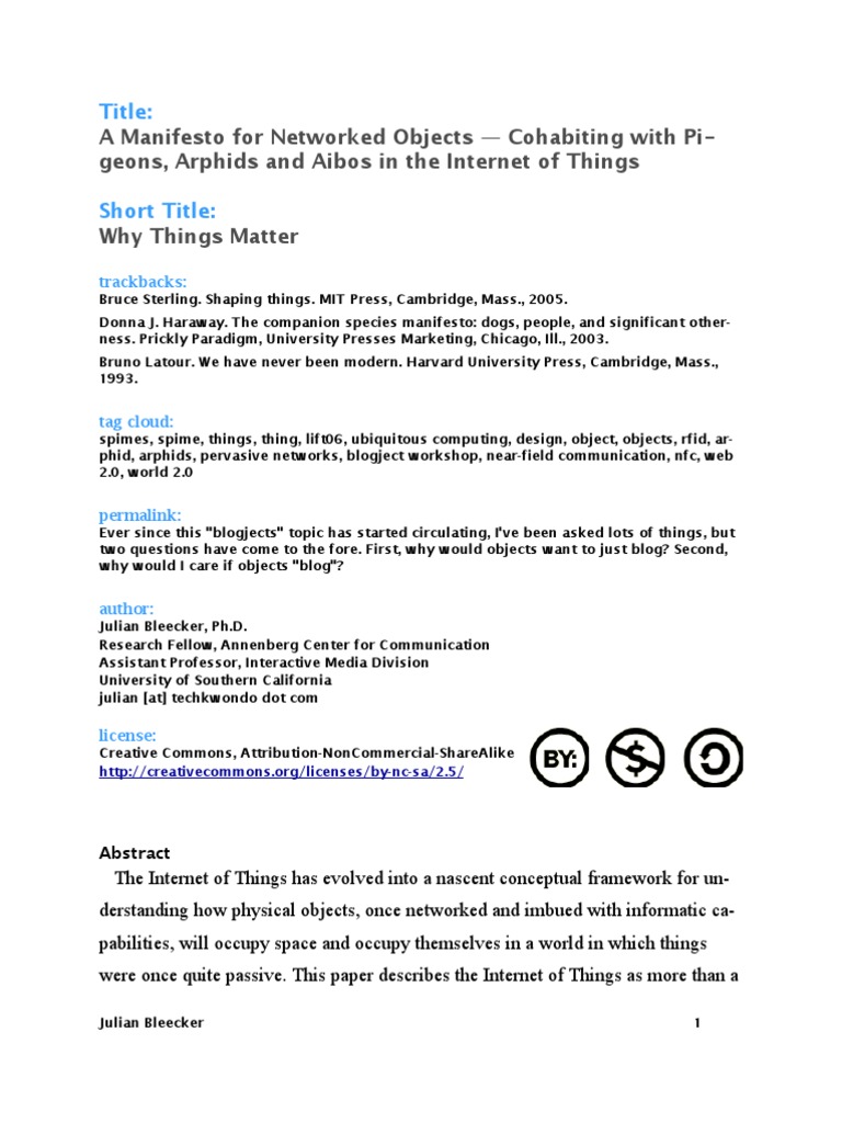 Why Things Matter | PDF | Blog | Internet
