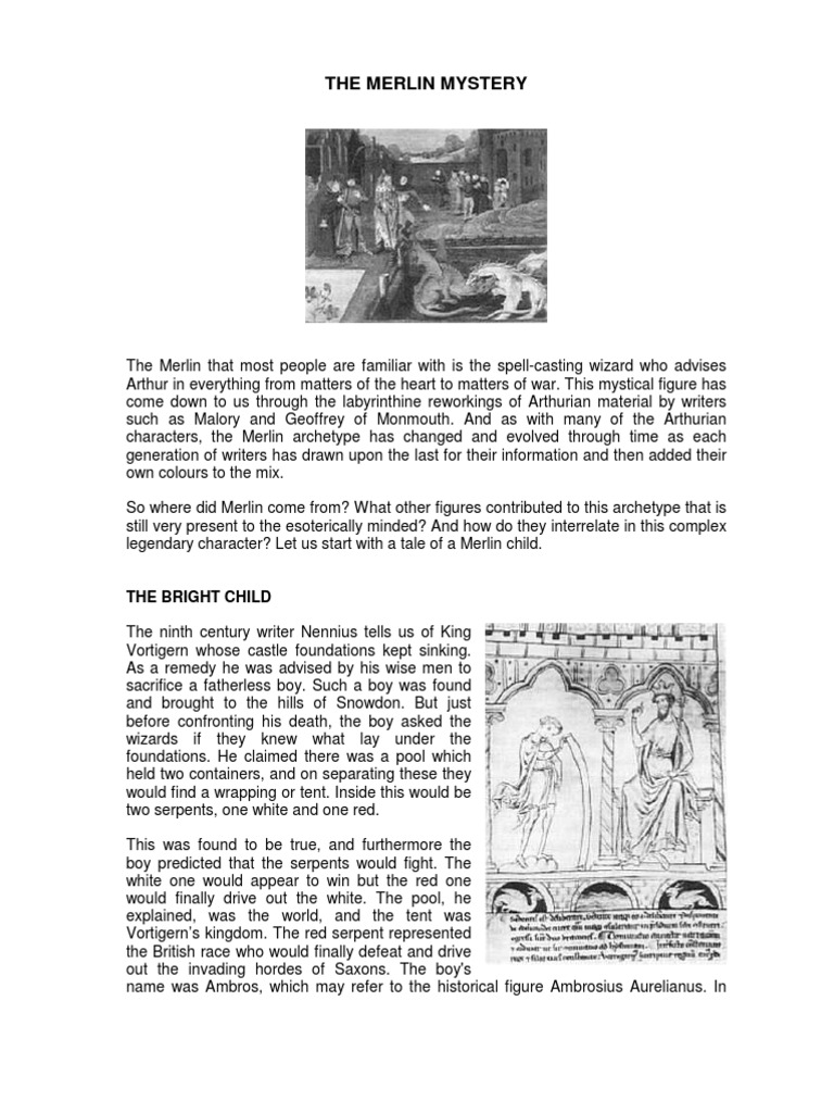 THE MYSTERY OF MERLIN REVEALED | PDF | Merlin | King Arthur