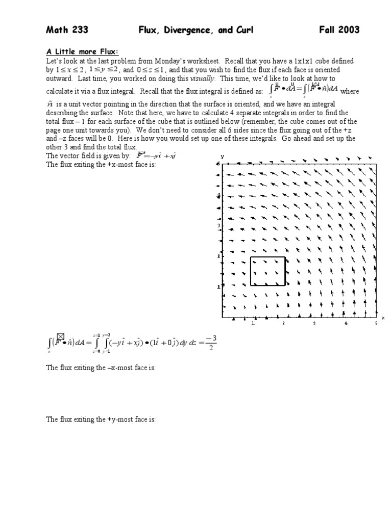 Divergence and Curl | PDF | Divergence | Flux