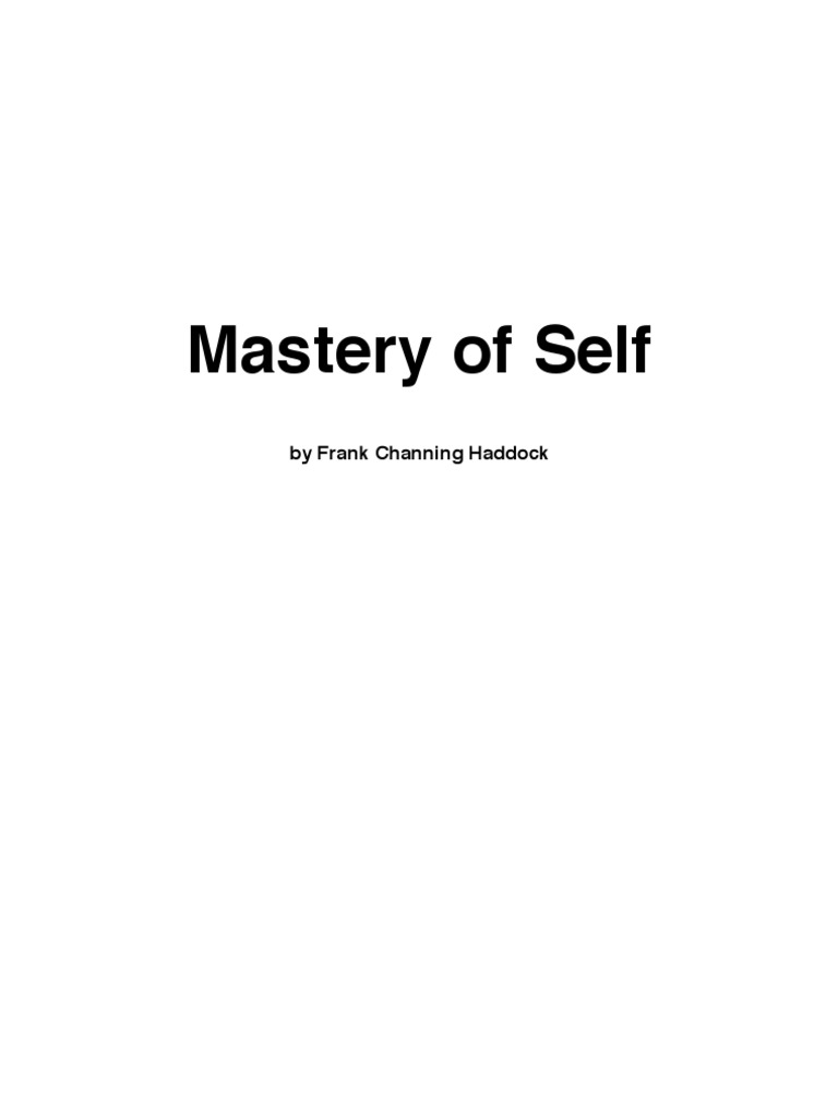 Mastery of Self | PDF | Courage | Soul