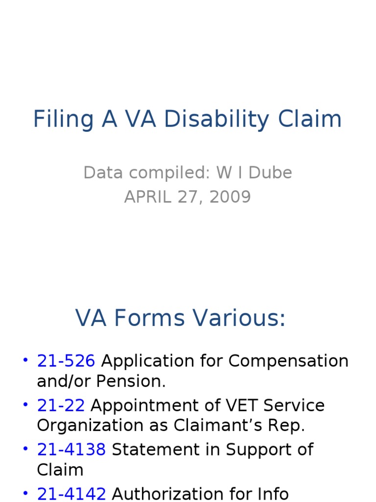 VA Disability Claims | PDF