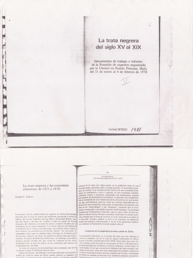 La Trata Negrera Del Siglo XV Al XIX | PDF