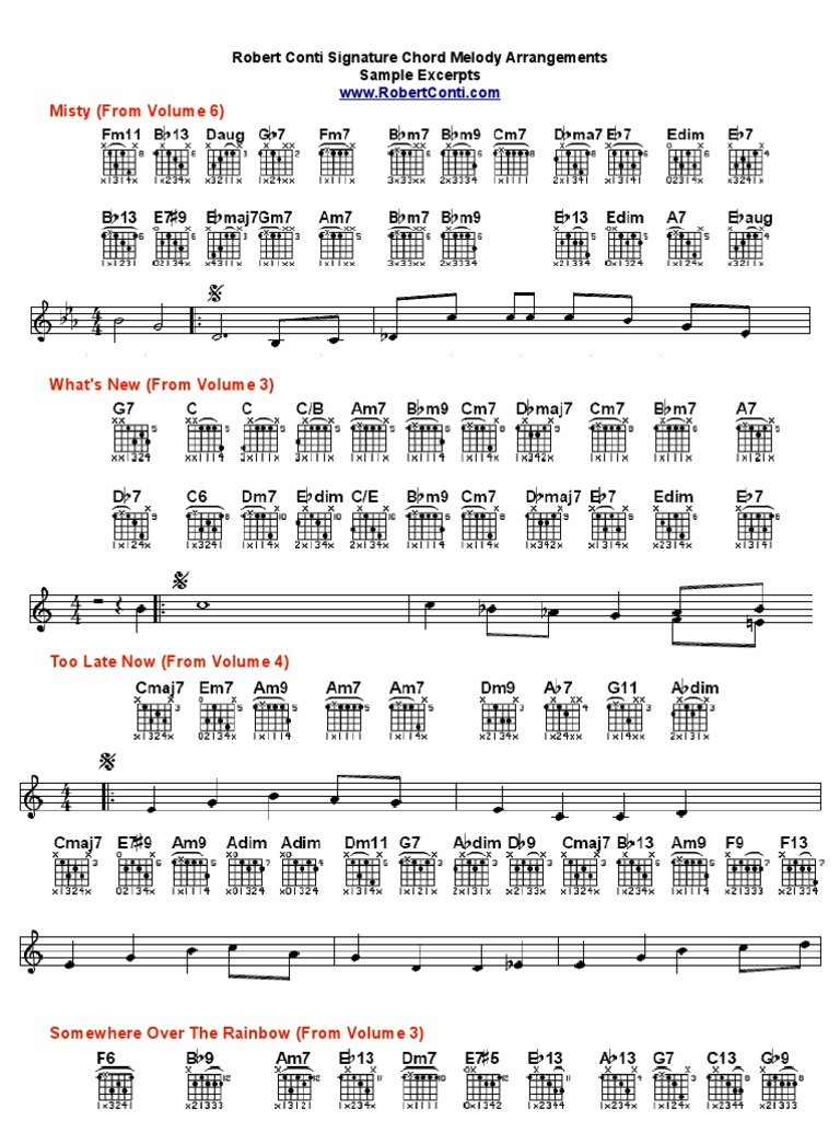 Conti's Chord Melody Arrangements PDF | PDF