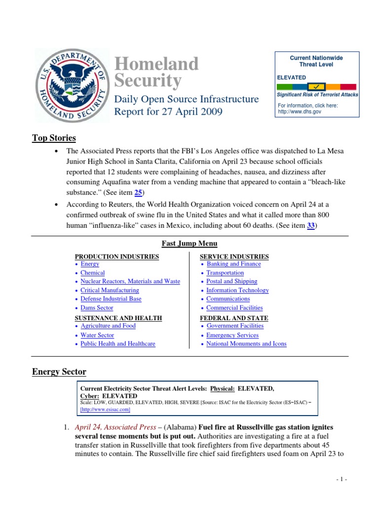 DHS Daily Report 2009-04-27 | PDF | Washington Metro | Air Traffic Control