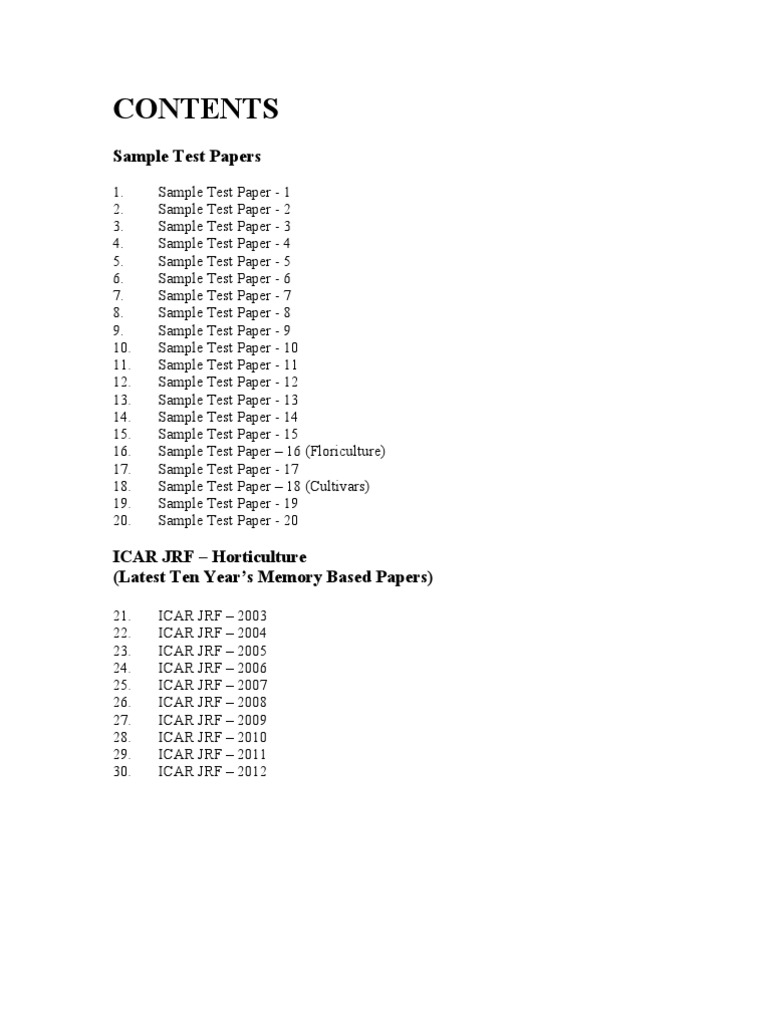 Sample Test Papers | PDF