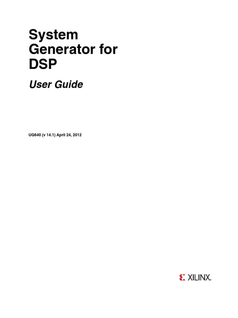 Xilinx System Generator For Dsp User Guide Pdf Field Programmable Gate Array Hardware