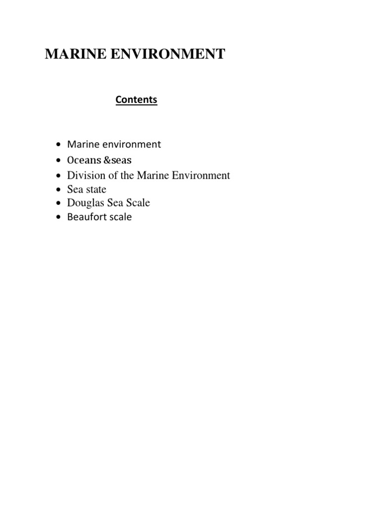 Marine Environment Overview | PDF | Coral Reef | Corrosion