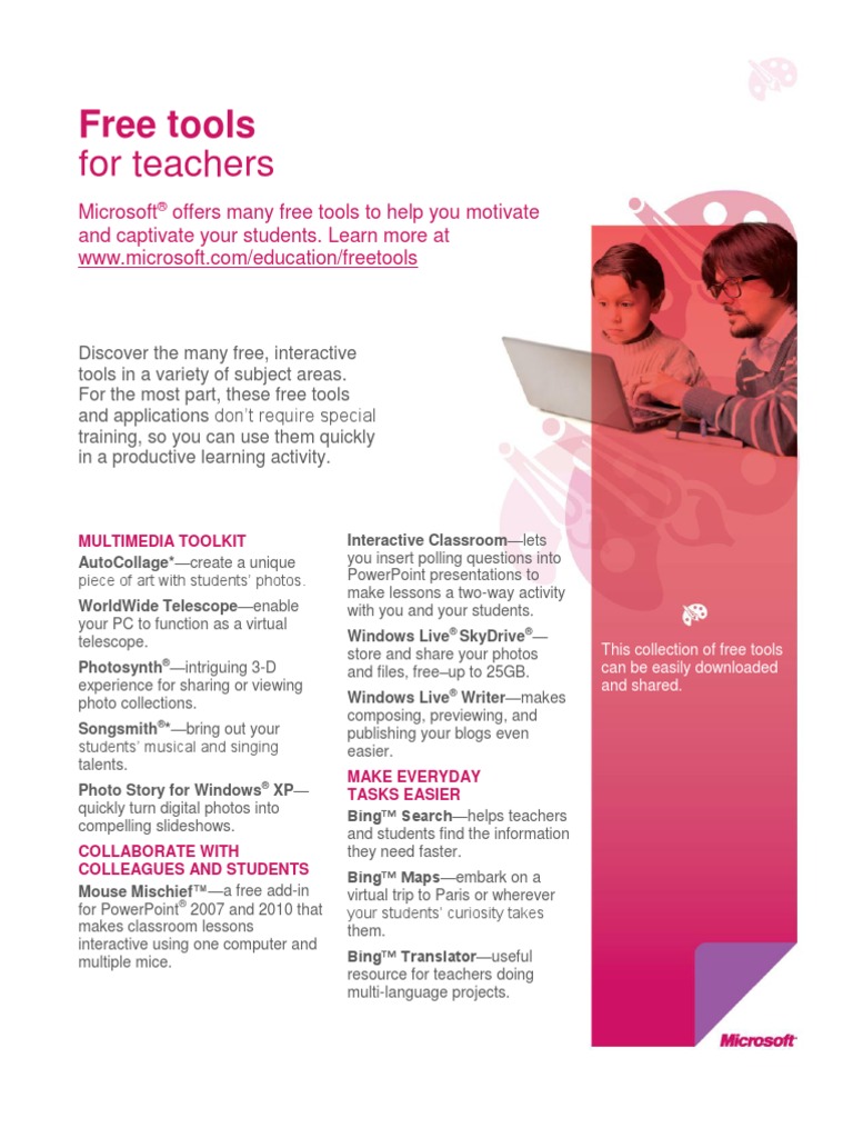 For Teachers: Free Tools | PDF | Microsoft Windows | Teaching Mathematics