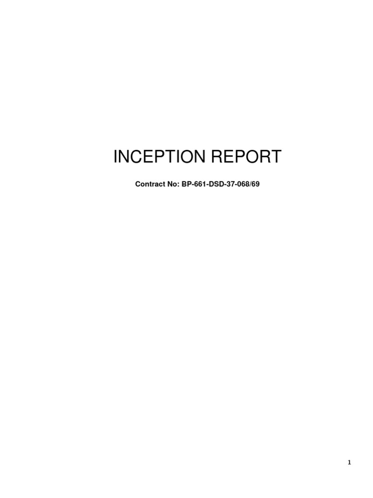 Inception Report Package No.37 KMA | PDF | Feasibility Study | Civil ...