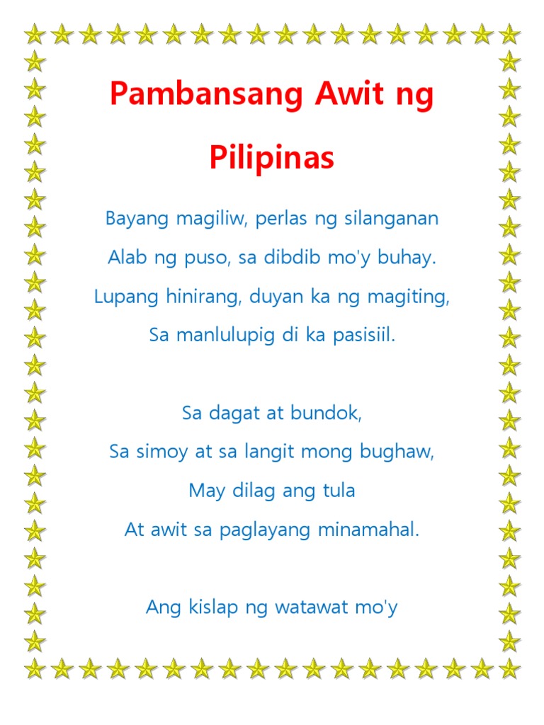 Pambansang Awit NG Pilipinas | PDF