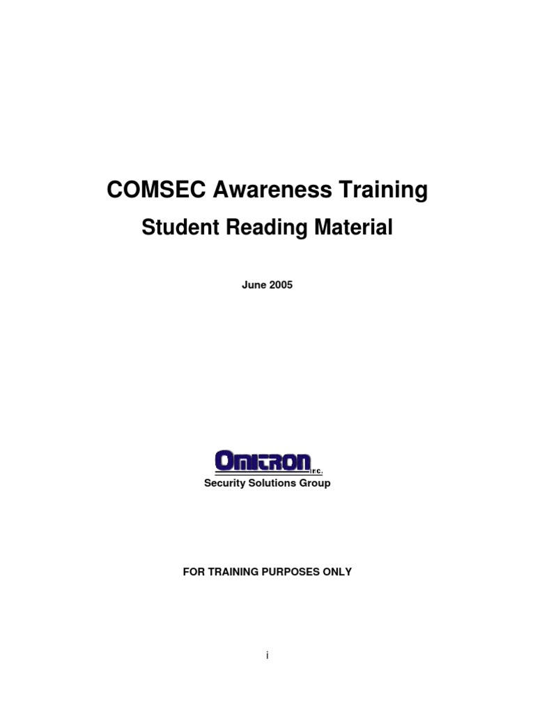 COMSEC Material | PDF | Classified Information | Telecommunication