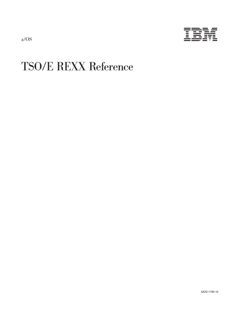 TSO/E Rexx Reference | PDF | Subroutine | Operating System
