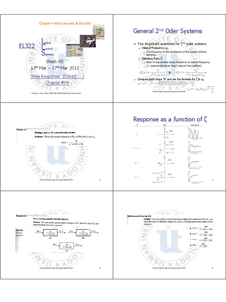 Linear Control System (Week-5) | PDF | Electrical Engineering | Mechanics