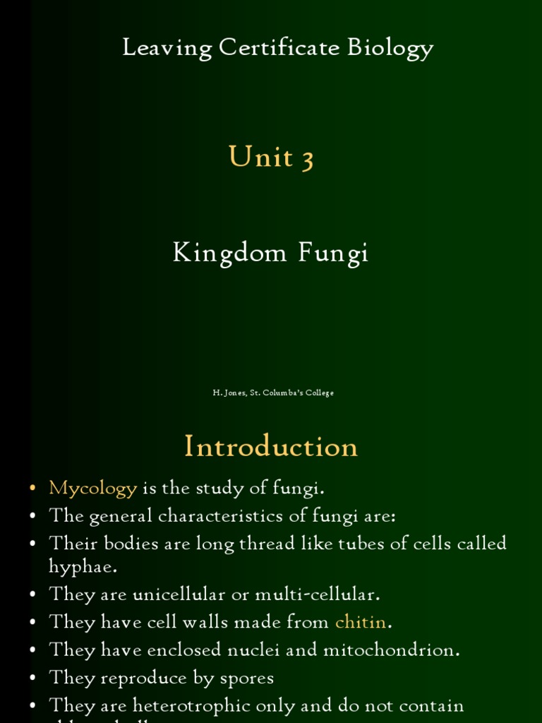 Overview of Kingdom Fungi | PDF | Fungus | Reproduction