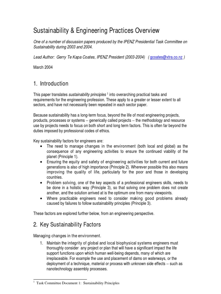 Sustainability Engineering Practices | PDF | Resource | Sustainability