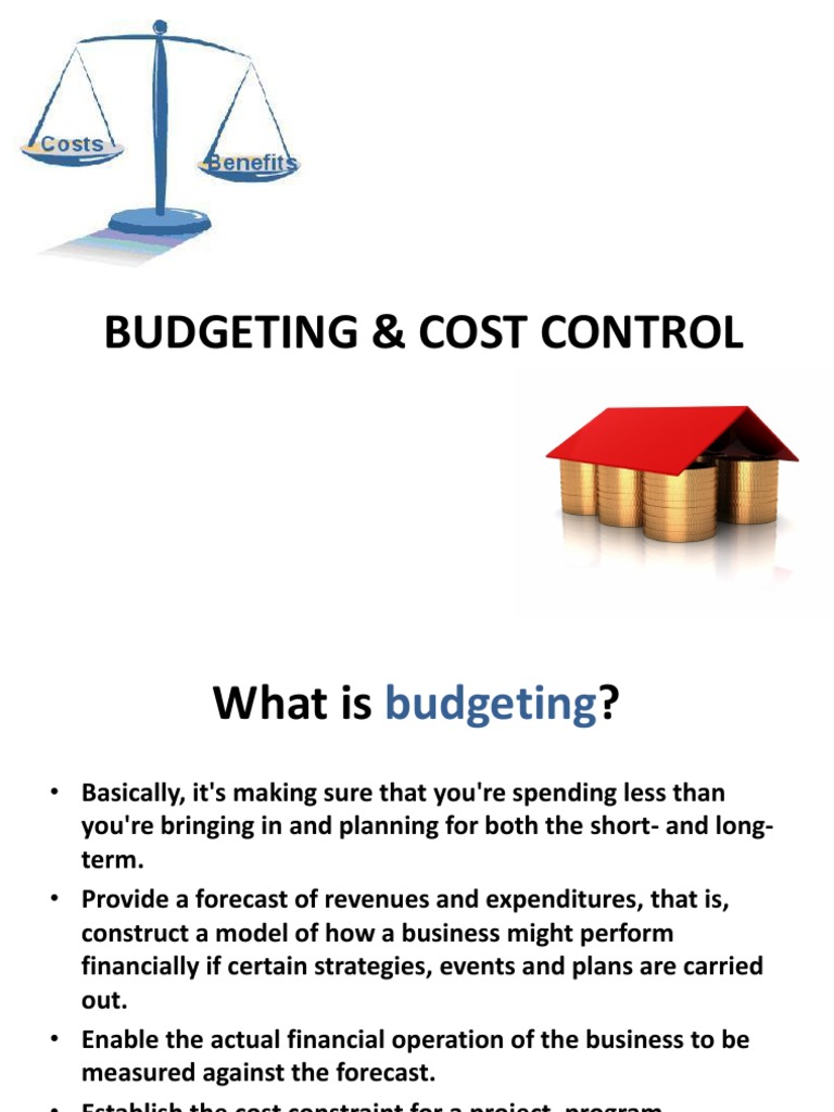 PPT:- Budgeting & Cost Control | Cost Accounting | Capital Budgeting