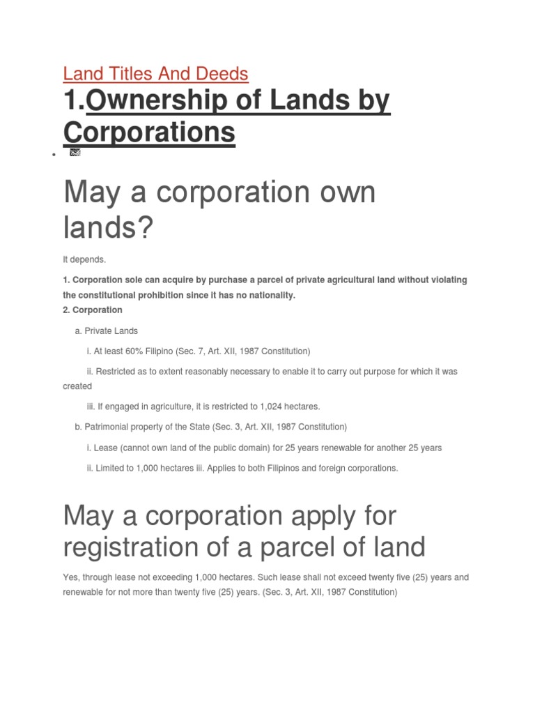 Land Titles and Deeds | PDF | Mortgage Law | Deed