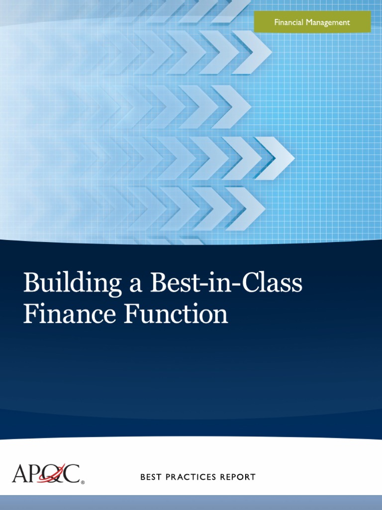 K04046 Building A Best-in-Class Finance Function (Best Practices Report ...