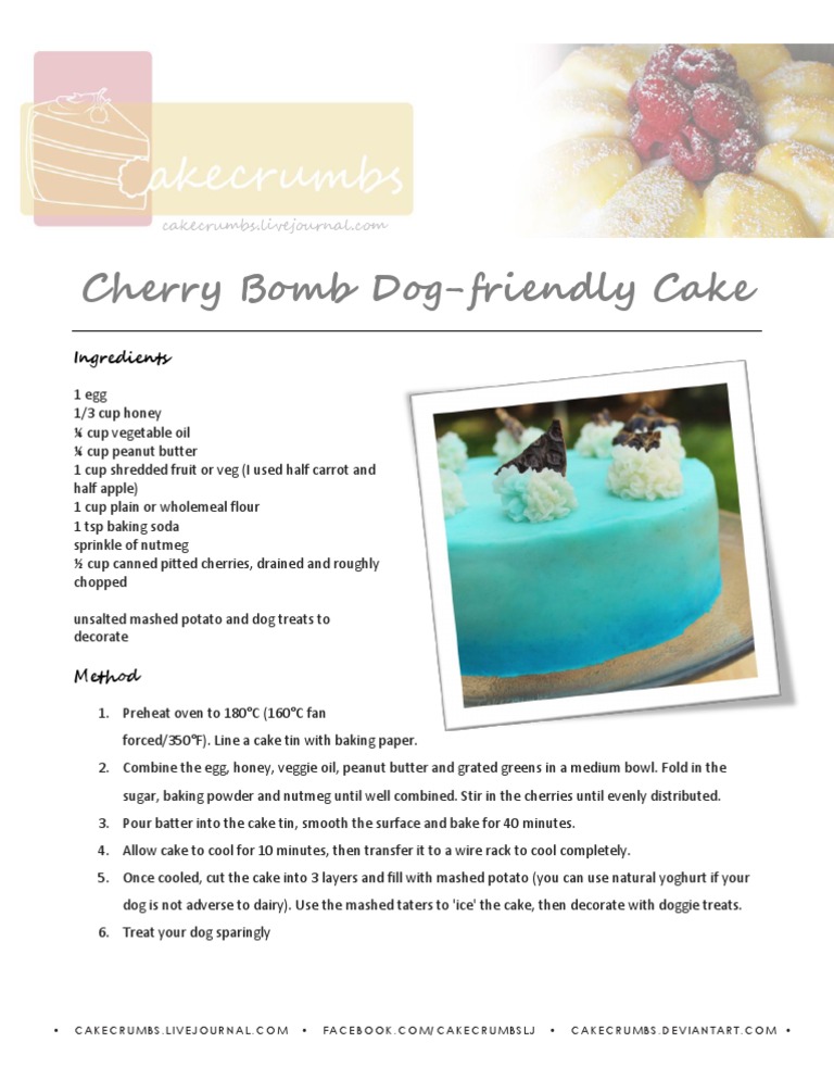 Dog-Friendly Cherry Bomb Cake Recipe | PDF