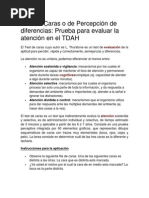 Test de Percepción con Caritas | PDF | Deportes y actividades al aire ...