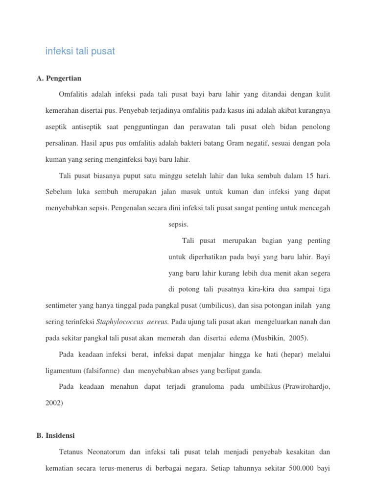 Infeksi Tali Pusat | PDF