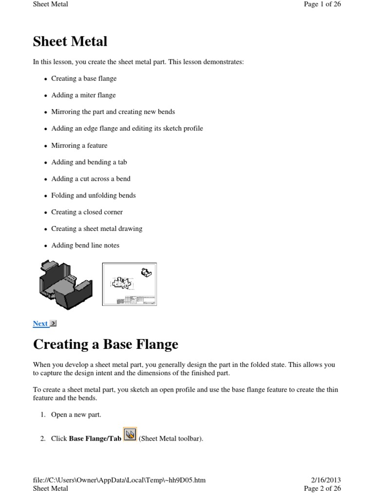 Sheet Metal Tutorial | Download Free PDF | Sheet Metal | Dialog Box