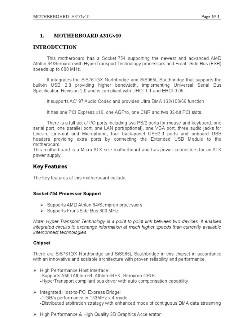 Motherboard Components | PDF | Personal Computers | Electronics