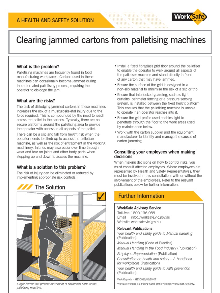 HSS0016 - Clearing Jammed Cartons From Palletising Machines | PDF ...