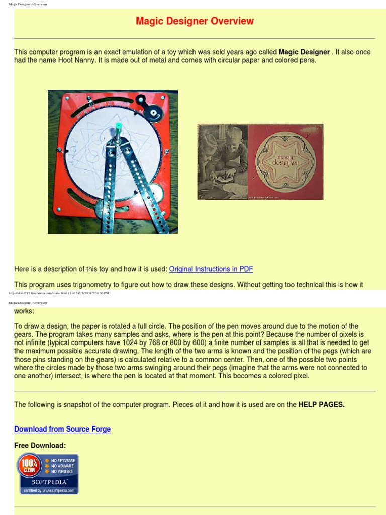 Magic Designer Overview: Original Instructions in PDF | PDF ...