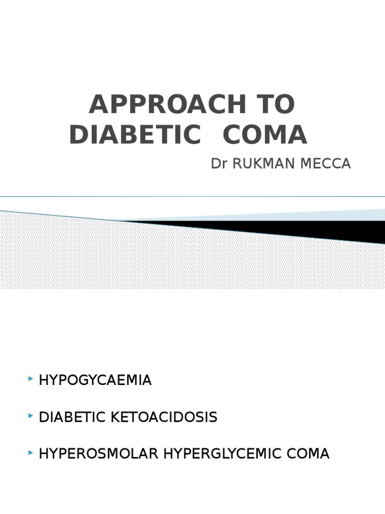 Diabetic Coma Management Guidelines | PDF | Diabetes Mellitus ...