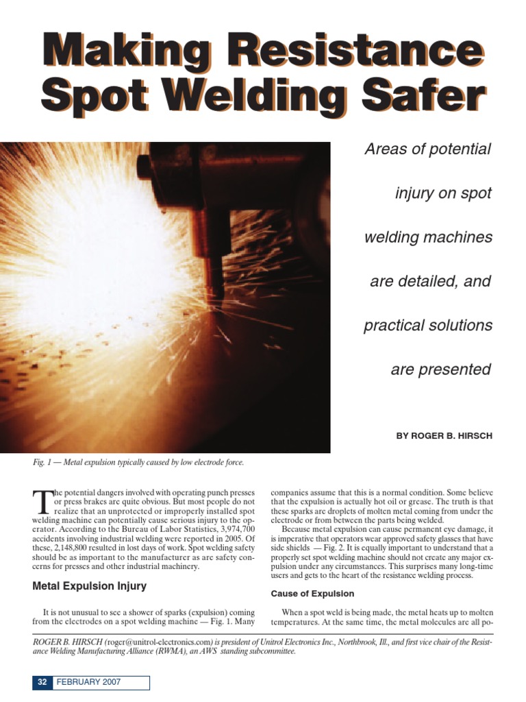 Practical Solutions for Making Resistance Spot Welding Safer Through ...
