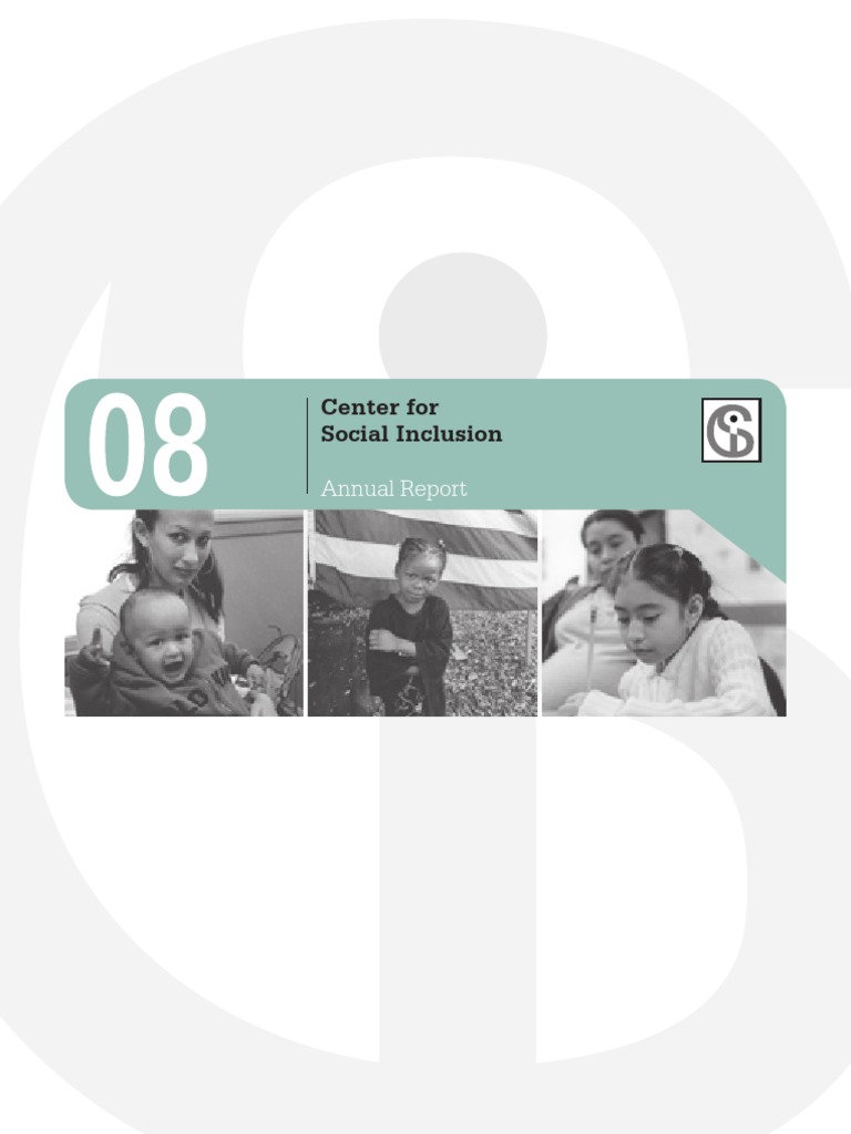 Center For Social Inclusion 08 Annual Report | PDF | Race (Human ...