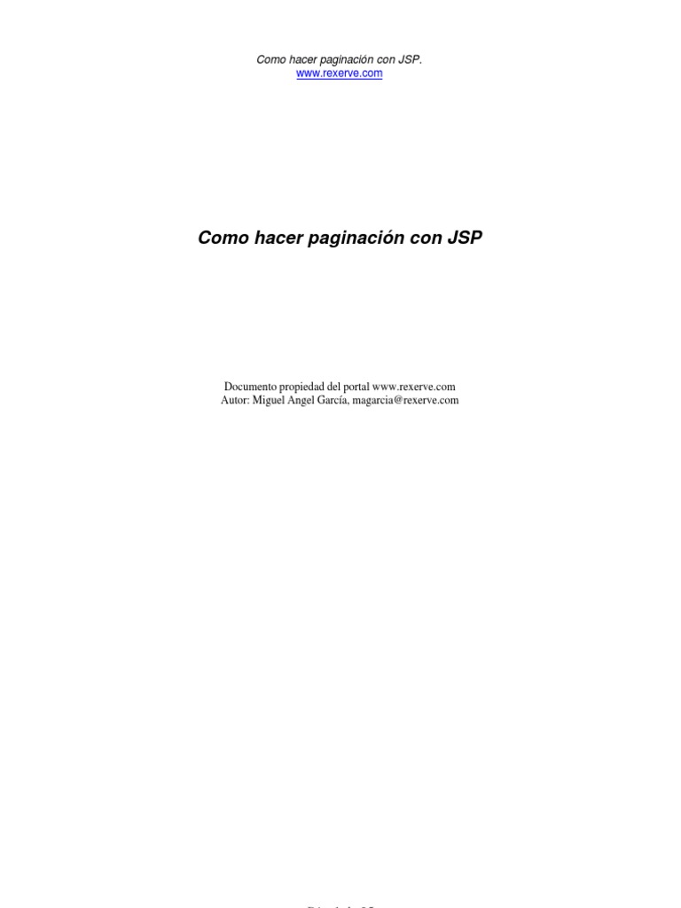 Paginacion JSP | PDF