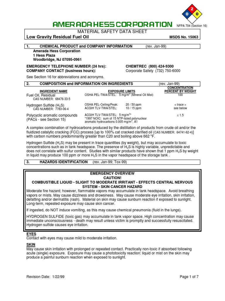 Low Gravity Residual Fuel Oil | PDF | Firefighting | Combustion