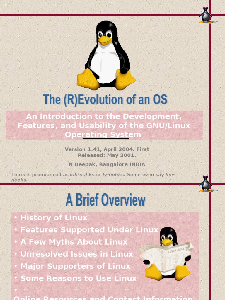 An Introduction To The Development, Features, and Usability of The GNU/Linux Operating System ...