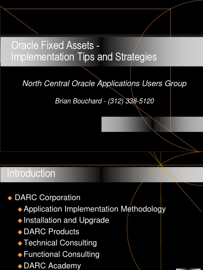 Oracle Fixed Assets Implementation Tips And Strategies Pdf Oracle