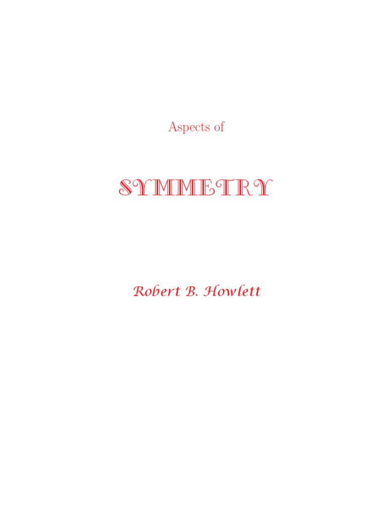 Symmetry | PDF | Index Of A Subgroup | Group (Mathematics)