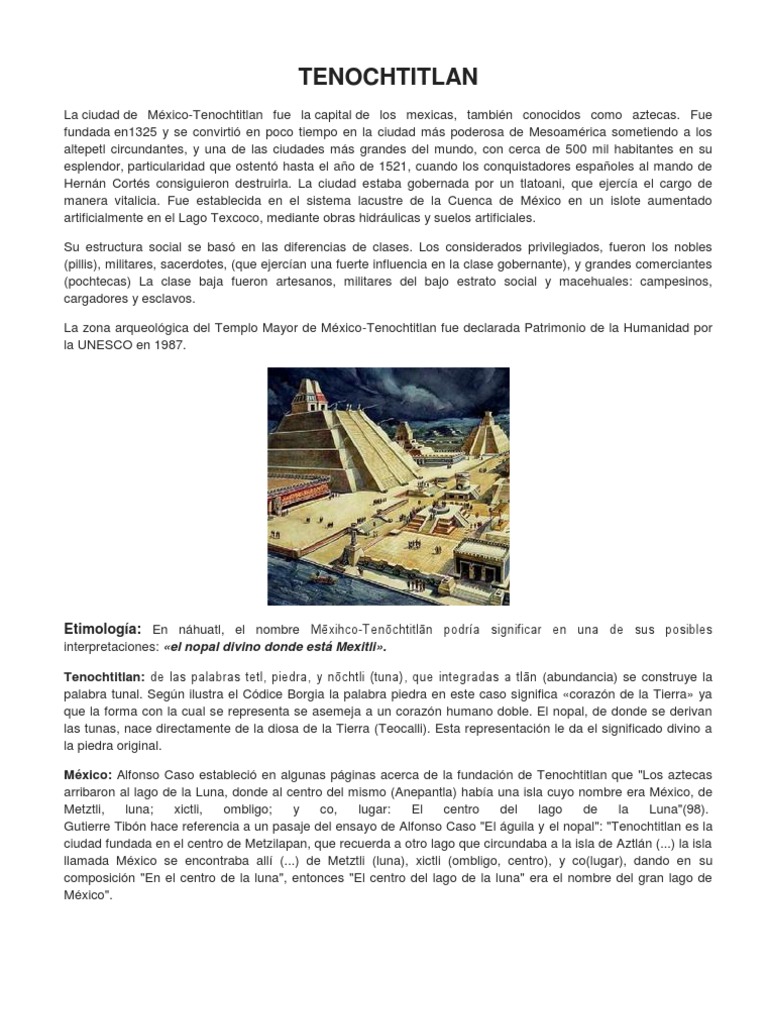 Tenochtitlan | PDF | azteca | Personas