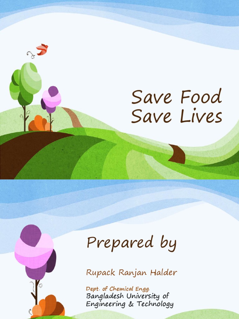 Save Food, Save LIVES | PDF | Restaurants | Water Use