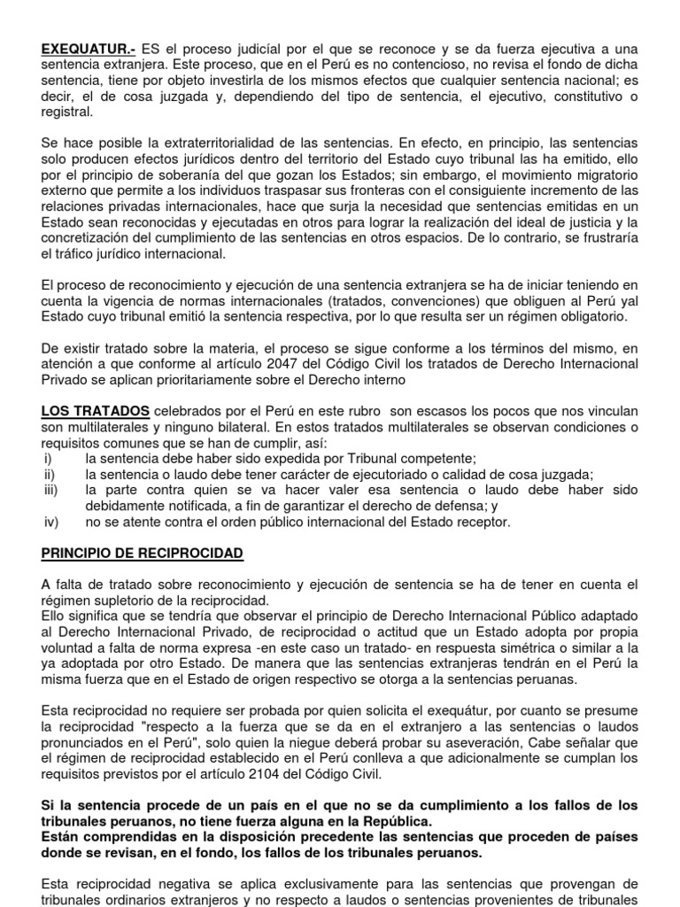 EXEQUATUR | PDF | Ley procesal | Pena capital