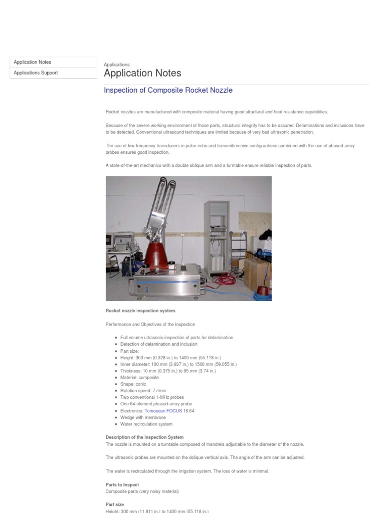 Inspection of Composite Rocket Nozzle | PDF | Image Scanner | Welding