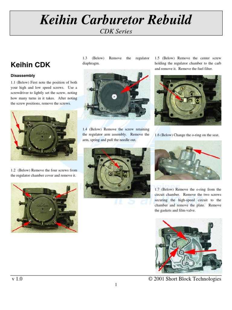Carburador Keihin CDK | PDF | Carburetor | Manufactured Goods