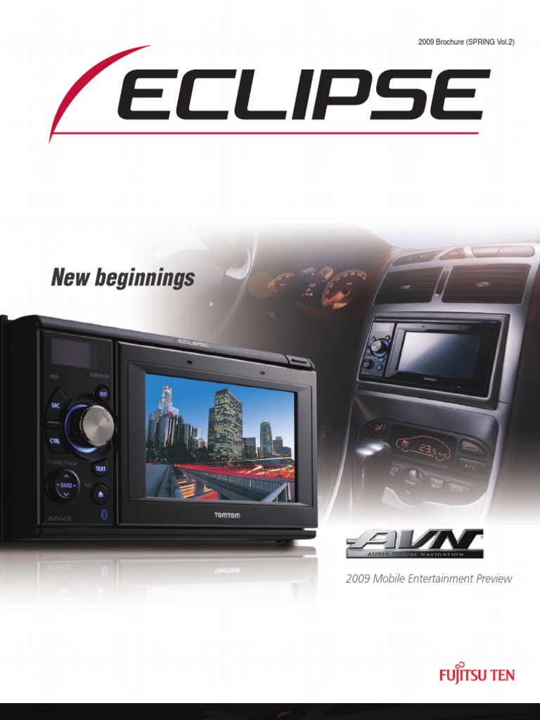 Eclipse Fujitsu Ten Audio Visual Navigation System Product Brochure For ...