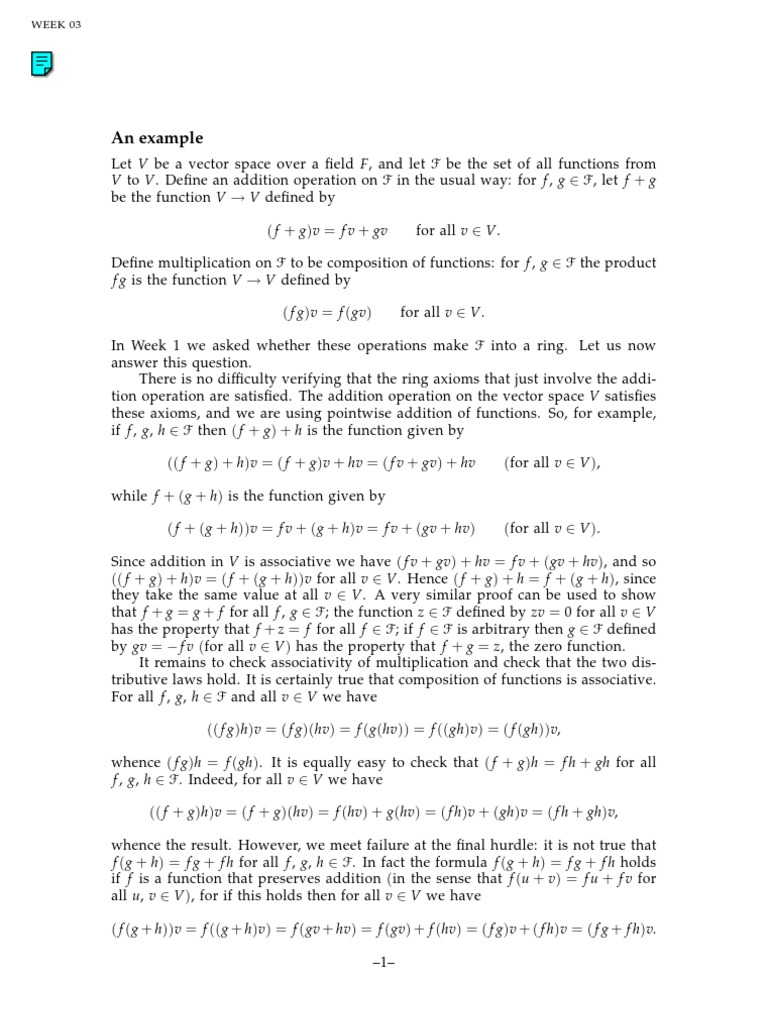 WK 03 | PDF | Ring (Mathematics) | Integer